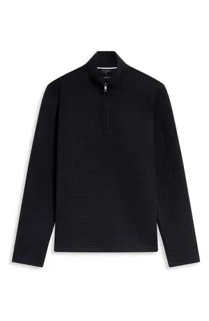 Ted Baker London Waffle Texture Quarter Zip Pullover