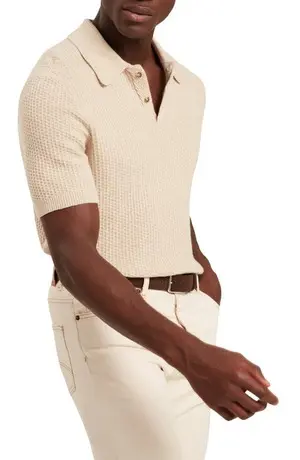 Ted Baker London Caleum Waffle Knit Polo Sweater