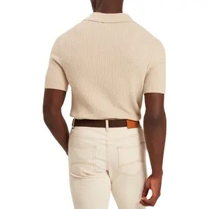 Ted Baker London Caleum Waffle Knit Polo Sweater - Natural