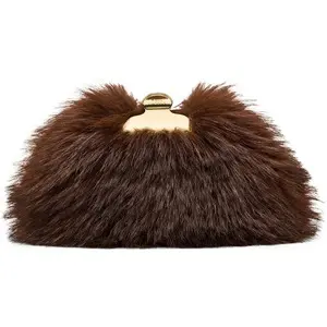 Marc Jacobs The Glam Small Clutch Dark Brown