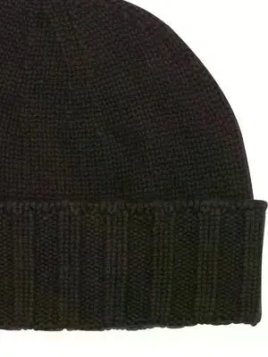 DRUMOHR Ribbed Cashmere Beanie - Brown