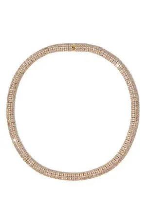 Nadri Crushed Pavé Dome Collar Necklace - Gold