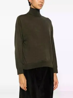 Peserico Long-sleeve Roll-neck Top - Green