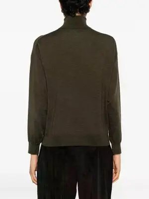 Peserico Long-sleeve Roll-neck Top - Green