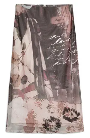 Desigual Printed Midi Skirt