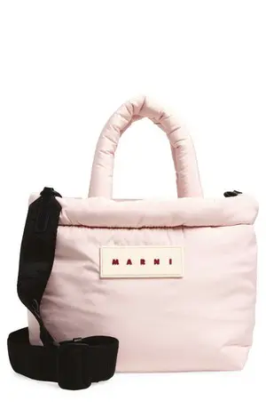 Marni East/west Puffer Tote - 00c18 Cinder Rose