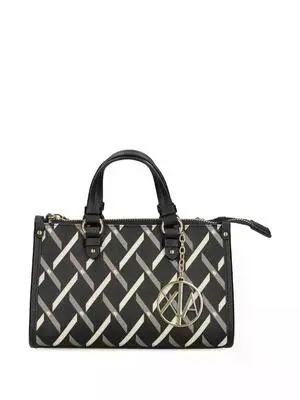Armani Exchange Patterned Tote Bag With Charm