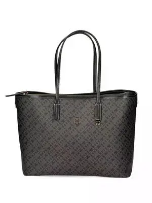 Tommy Hilfiger Monogram-pattern Zip Tote