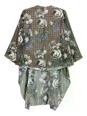 Biyan Floral Print Asymmetrical Blouse