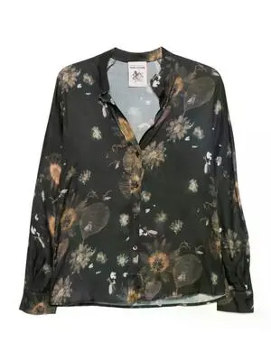 SEMICOUTURE Floral-pattern Top - Grey