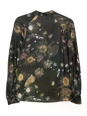 SEMICOUTURE Floral-pattern Top - Grey