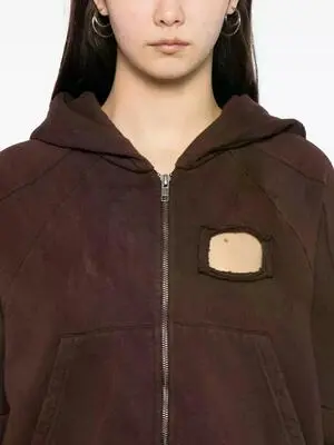 Ottolinger Distressed Zip Up Hoodie