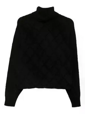 SEMICOUTURE Openwork Turtleneck Sweater