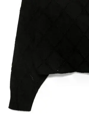SEMICOUTURE Openwork Turtleneck Sweater