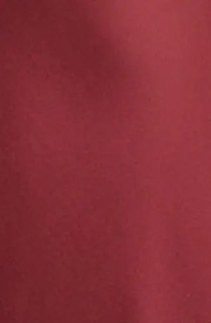 Staud Phoebe Long Sleeve Stretch Silk Dress - Sangria