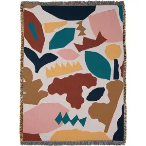 SLOWDOWN STUDIO Maple Woven Throw Blanket - Multi