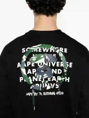 AAPE BY *A BATHING APE Camo Logo Crewneck Sweater
