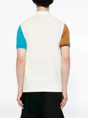 Comme Des Garçons X Fred Perry Colour-block Short-sleeve Polo Shirt - Blue