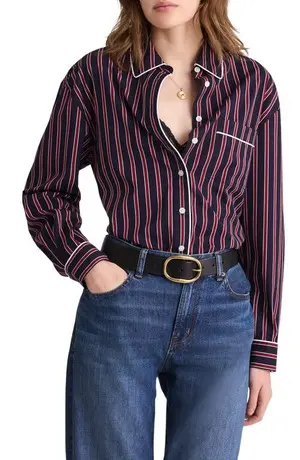 Madewell Stripe Poplin Long-sleeve Shirt