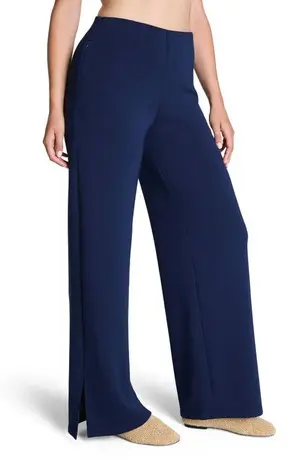 Spanx Airessentials Zero Waistband Wide Leg Pants - Timeless Navy