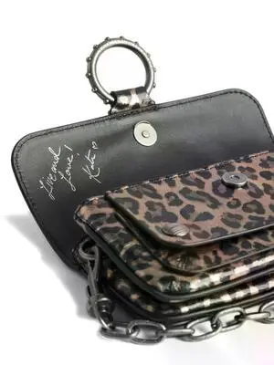 Zadig&Voltaire Kate Leopard Print Clutch Bag - Brown