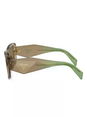 Prada Symbole Geometric-frame Sunglasses - Neutrals