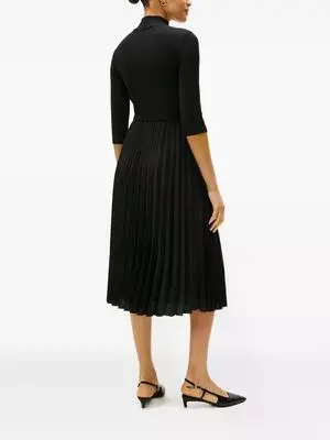 Tommy Hilfiger Ribbed Pleated Midi Dress