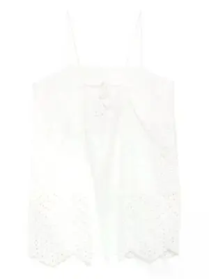 BAMBAH Eyelet Tank Top - White