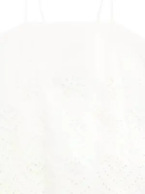 BAMBAH Eyelet Tank Top - White
