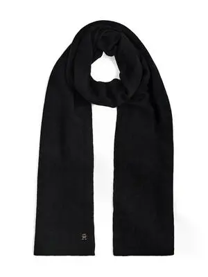 Tommy Hilfiger Logo-plaque Scarf - Black