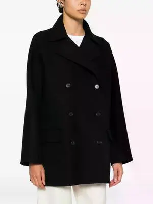 THE ROW Azuron Double-breasted Coat - Black