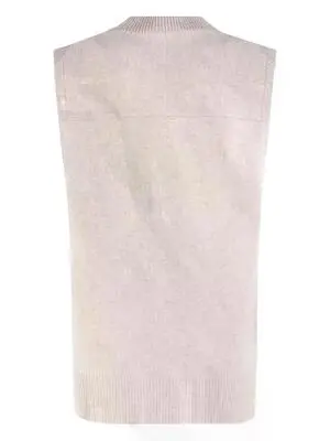 Maison Kitsuné Sleeveless Knitted Vest - Neutrals