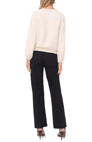 Vince Camuto Split Neck Blouse - Birch