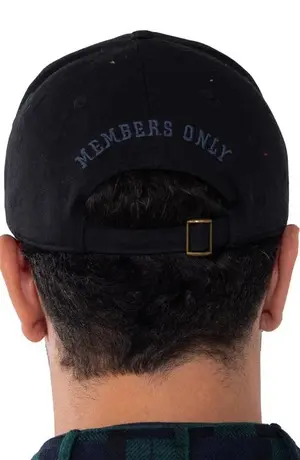 MEMBERS ONLY Twill Baseball Cap With Crest - Black