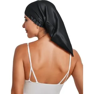 SILKSILKY Pure Silk Elasticated Bonnet - Black