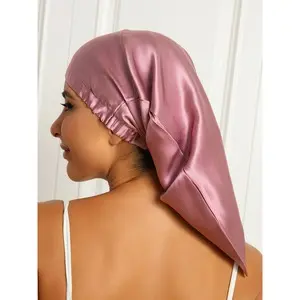 SILKSILKY Pure Silk Elasticated Bonnet - Palemauve