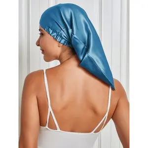 SILKSILKY Pure Silk Elasticated Bonnet - Teal