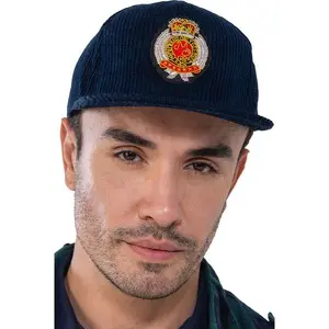 MEMBERS ONLY Corduroy Baseball Cap With Crest - Navy