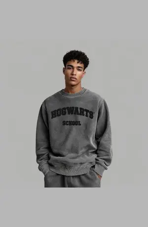BLVCK Harry Potter X Hogwarts School Sweater - Charcoal