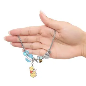 WINNIE THE POOH Beaded Charm Bracelet