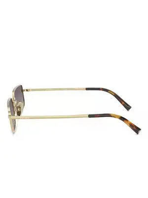 Prada Rectangular-frame Sunglasses - Gold