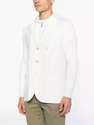 Eleventy Hooded Button Blazer