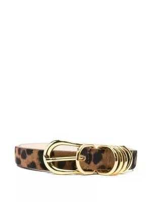DEHANCHE Hollyhock Leopard-print Belt - Brown