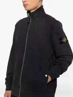 Stone Island Zip-up Sweatshirt - Black