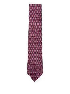 FERRAGAMO Patterned Neck Tie - Red