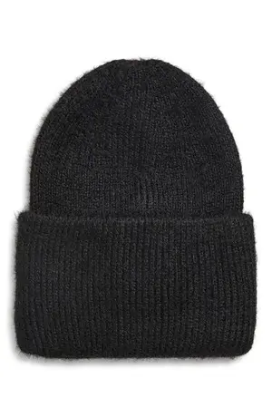 Tasha Cuffed Knit Beanie - Black