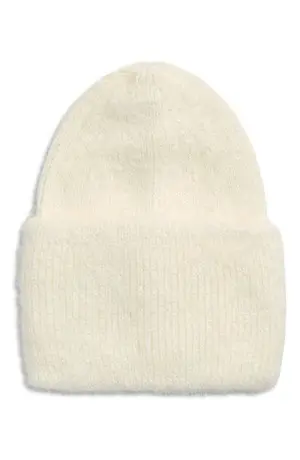Tasha Cuffed Knit Beanie - White