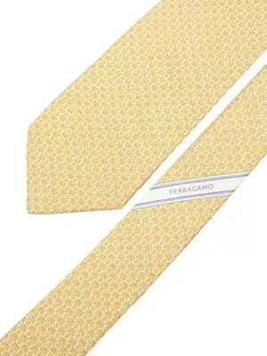 FERRAGAMO Patterned Neck Tie - Yellow