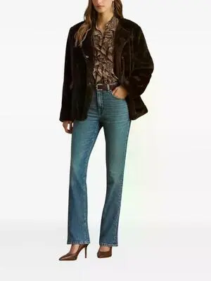 Ralph Lauren Buttoned Faux Fur Jacket