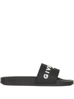 Givenchy Logo-embossed Slides - Black